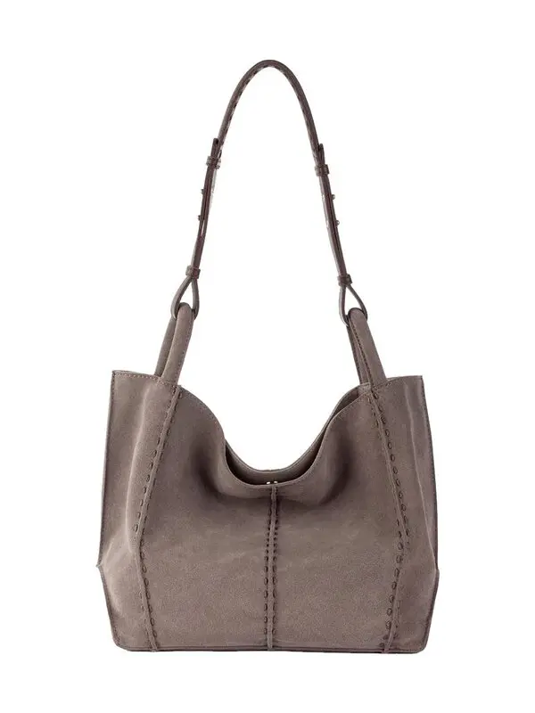 THE SAK Los Feliz Medium Leather Tote Bag - Mushroom Suede