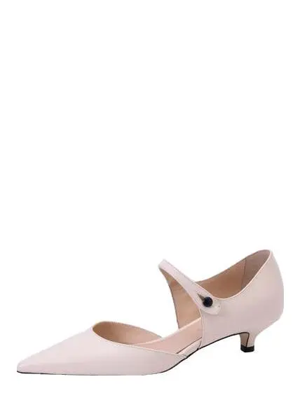 BELLS & BECKS Nadia Kitten Heel Mary Jane Pump - Ivory