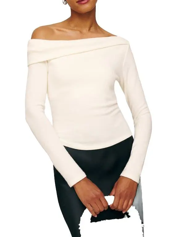 REFORMATION Elio One-shoulder Top - Fior Di Latte
