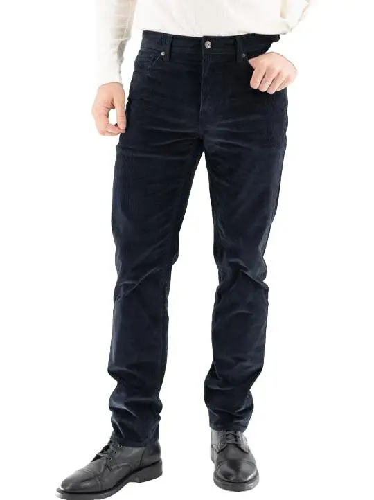 DEVIL-DOG DUNGAREES Stretch Corduroy Five Pocket Pants - Black