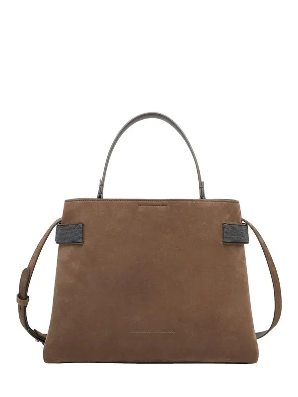 Brunello Cucinelli Top-handle Essence Bag - Bark