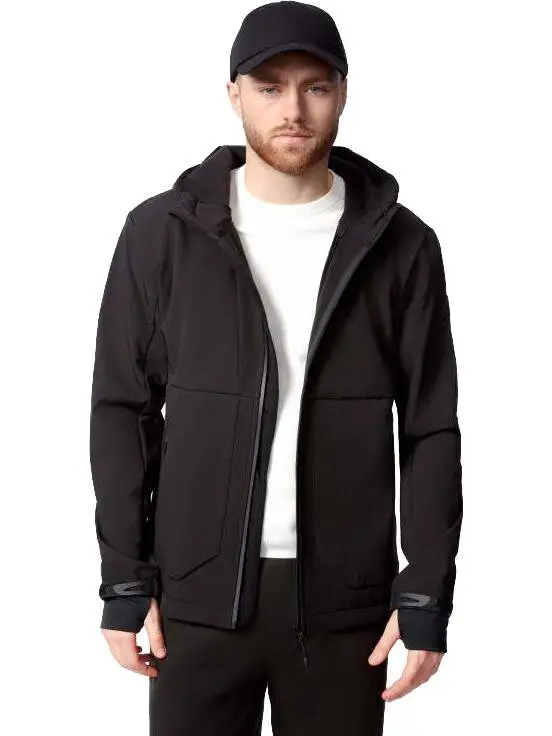 ALPINE NORTH Fleece Lined Softshell Windbreaker - Black