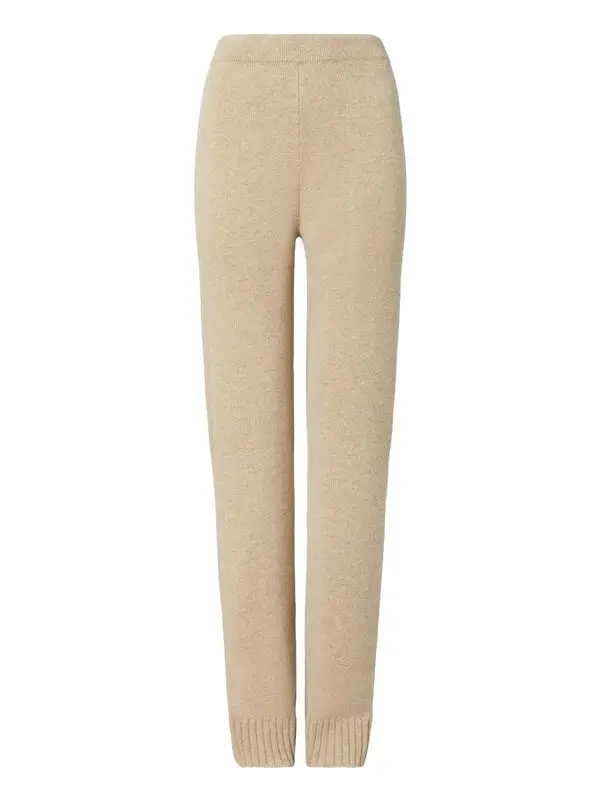 Tory Burch Wool Knitted Trousers - Beige