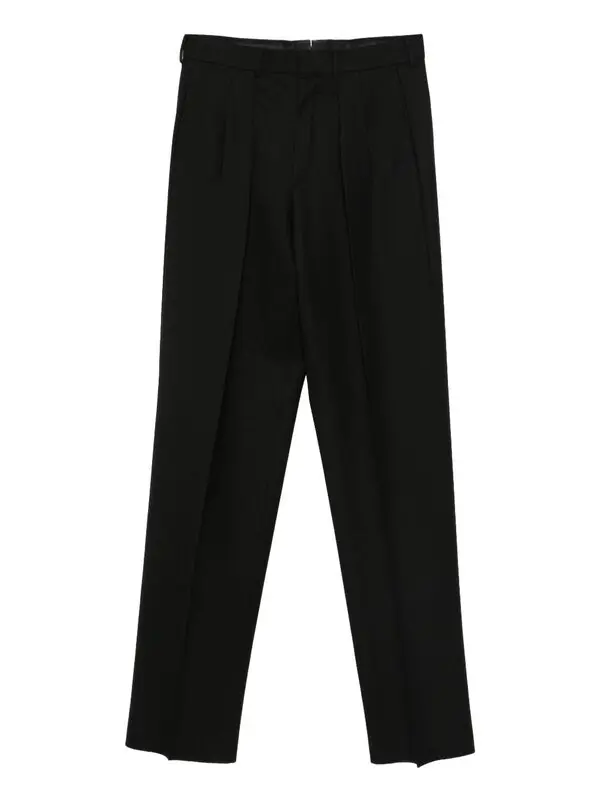 TOM FORD Broken Twill Double Pleat Trousers - Black