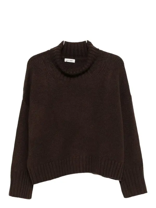Soft Goat Cashmere Jumper - Brown