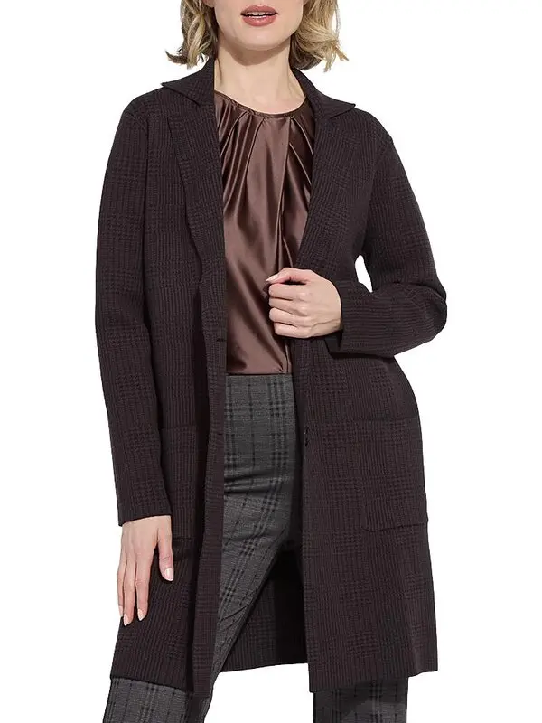 Lyssé Lina Sweater Car Coat - Double Espresso