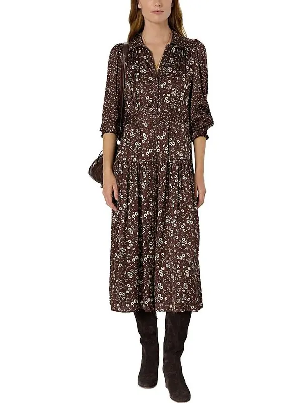 Gerard Darel Lolita Midi Dress - Brown
