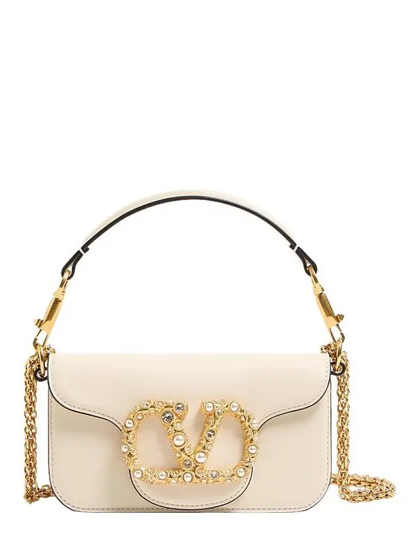 Valentino Garavani Loco Small Jewel Vlogo Shoulder Bag - Ivory