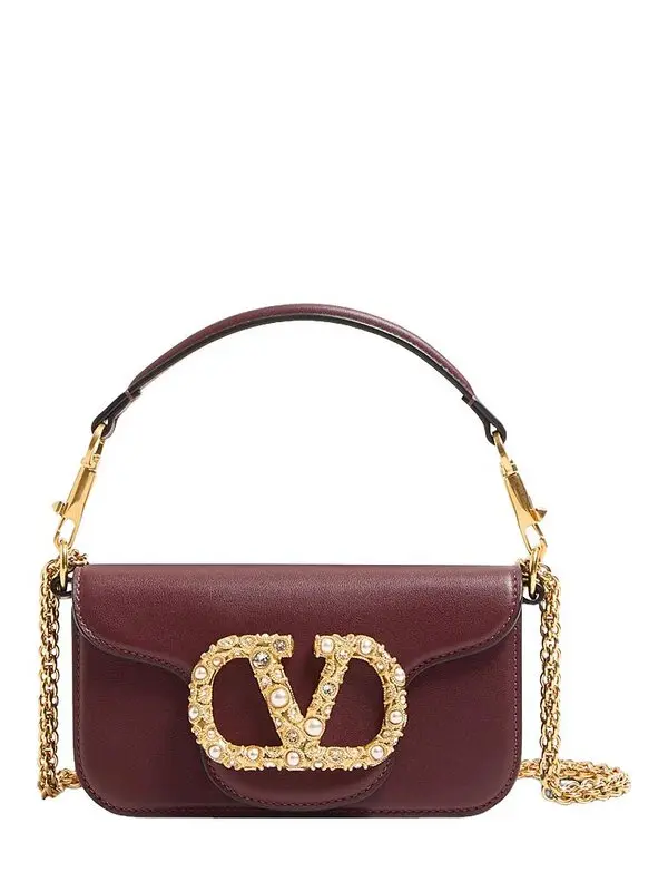 Valentino Garavani Loco Small Jewel Vlogo Shoulder Bag - Red