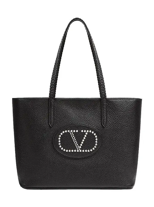 Valentino Garavani Avec Toi Rivet Vlogo Tote - Black