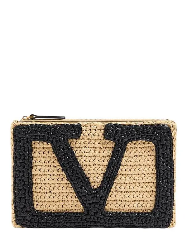 Valentino Garavani Viva Superstar Medium Pouch - Natural/black
