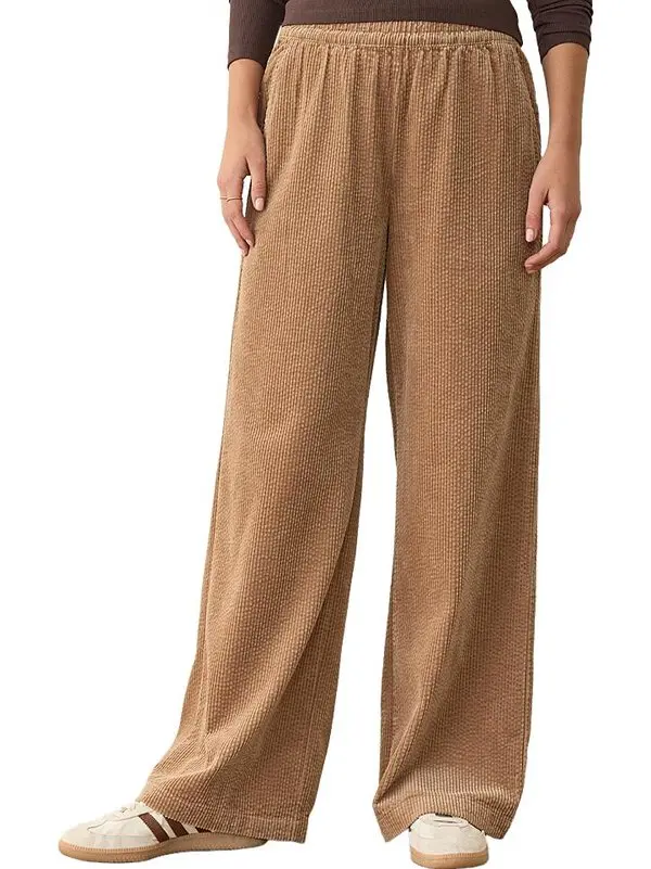 Marine Layer Allison Corduroy Pants - Cocoa Brown