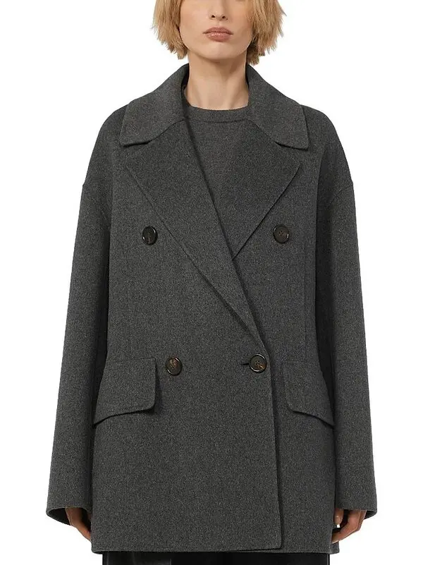 Max Mara Short Wool Coat - Dark Grey