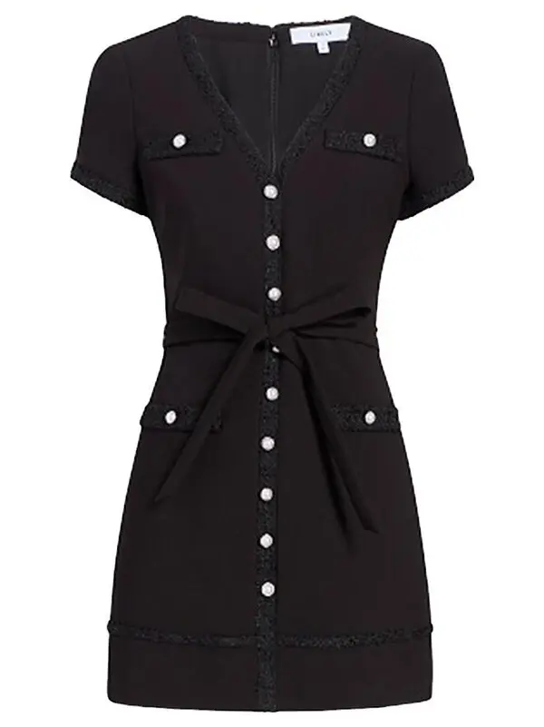 Likely Jolie Tie Waist Mini Dress - Black