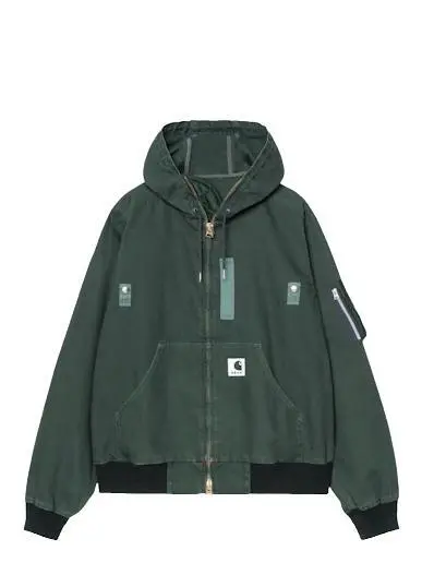 Carhartt Wip X Sacai Washed Duck Hooded Blouson - Sacai Green