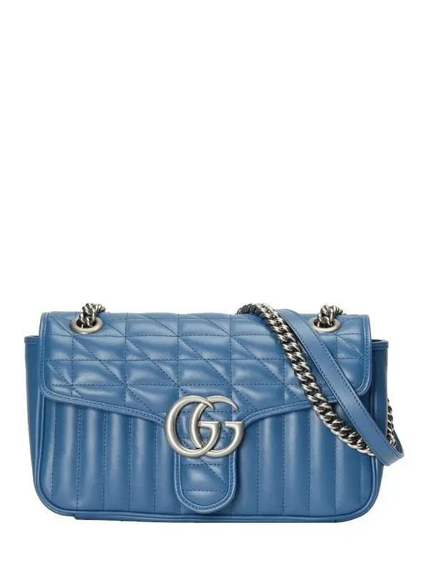 Gucci Gg Marmont Small - Blue Matelasse