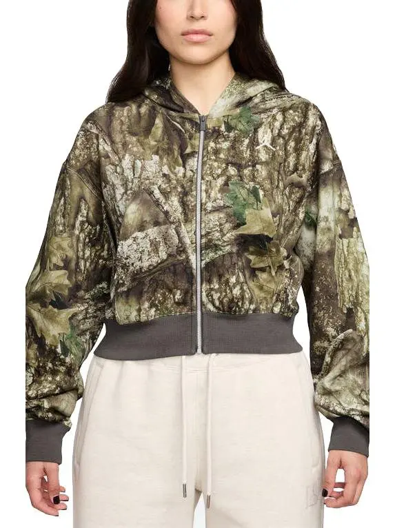 JORDAN Realtree® Camo Crop Brooklyn Fleece Hoodie - Sail/sail