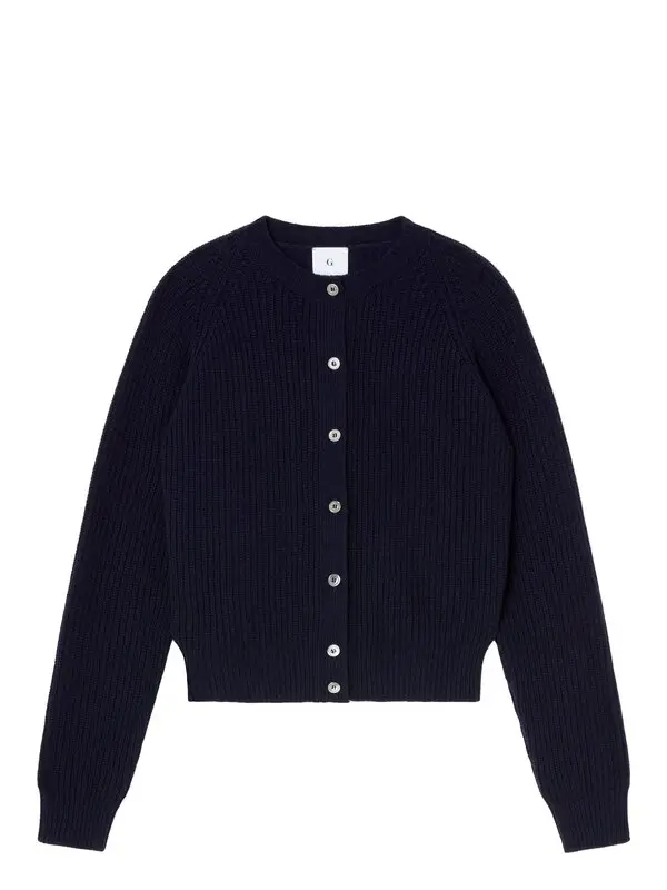 Goop Gwyn Isla Cardigan - Dark Navy