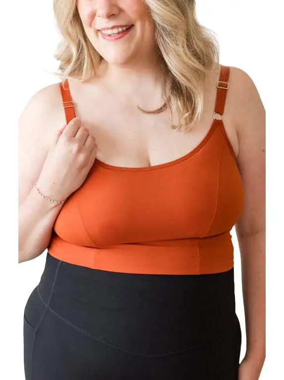 DAVIN & ADLEY Busty Pumping And Nursing Crop Cami - Rust