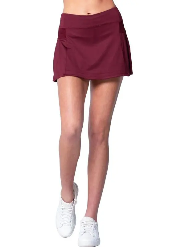 Lucky In Love Pleated Skirt - Maroon