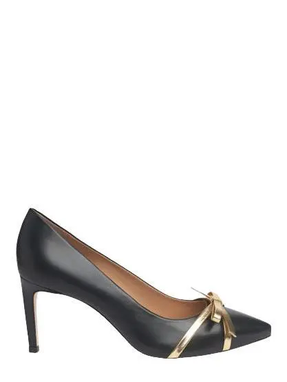 JOAN OLOFF SHOES Divine Leather Pump - Black