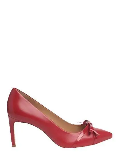 JOAN OLOFF SHOES Divine Leather Pump - Red