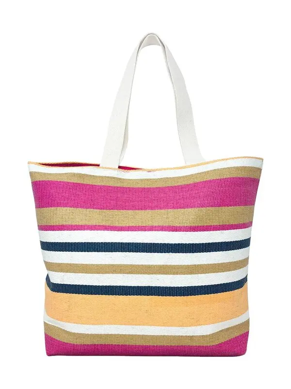 YOUZEY Striped Beach Tote - Mulit-color