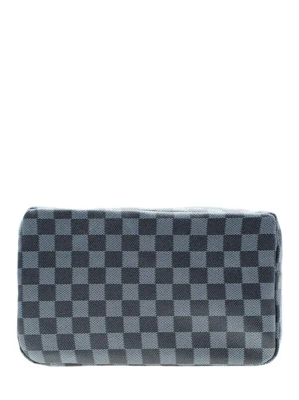 YOUZEY Checkered Toiletry Bag - Black And Grey