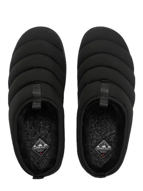 ALPINE NORTH Seaton Insulated Puffer Slippers - Black