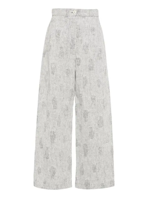 Henrik Vibskov Wide Leg Trousers - Grey Melange Gloves