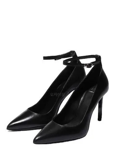 Ami Pointed Toe Heeled Pumps - Black
