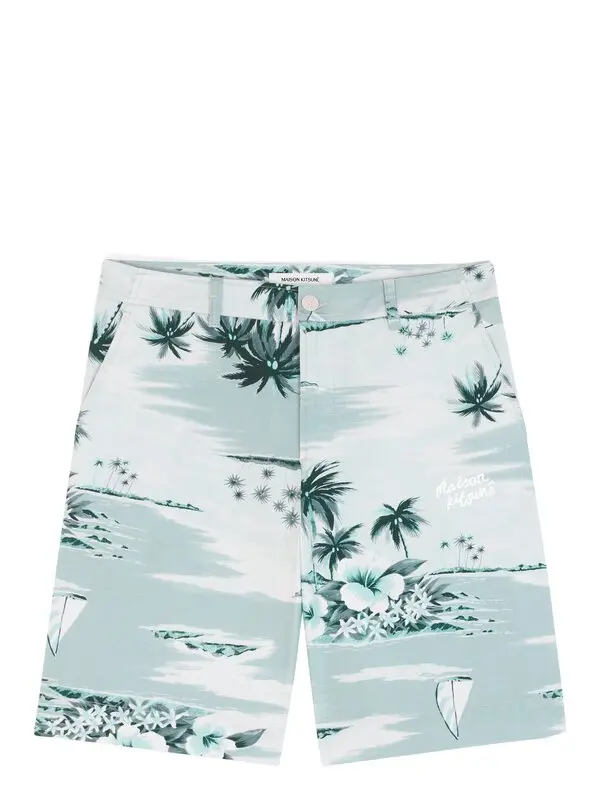 Maison Kitsuné Printed Short - Blue