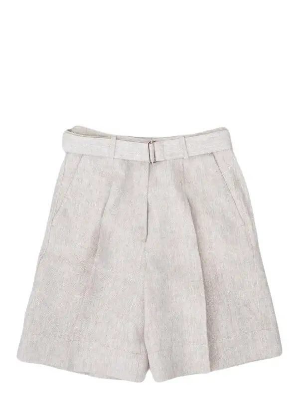 Officine Générale Belted Pleated Shorts - Beige