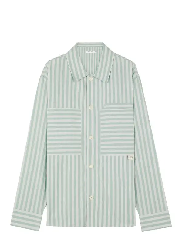 Maison Kitsuné Shirts - Ice Blue Stripes