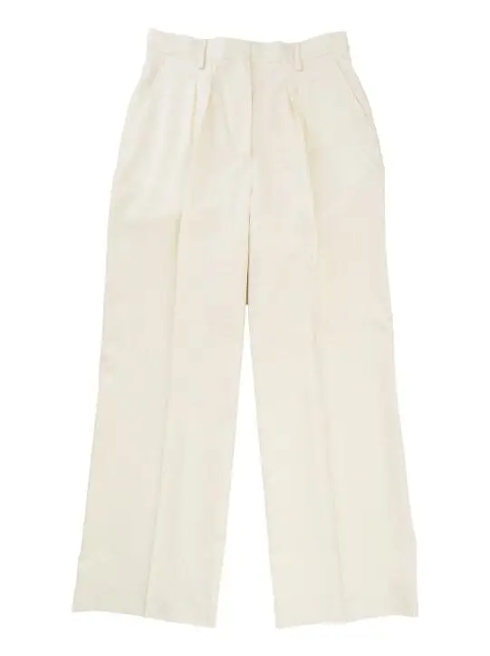 Officine Générale Wide Leg Trousers - Beige