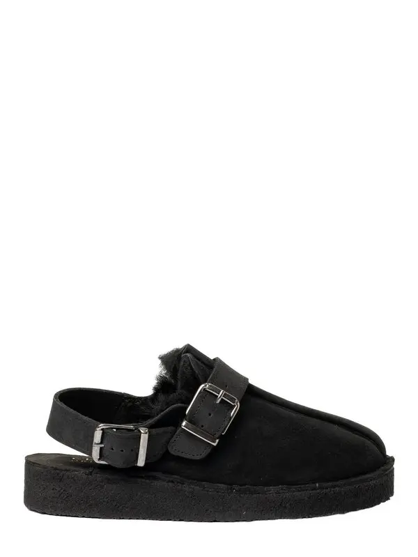 Clarks Buckled Sneakers - Black/ Wool Lined