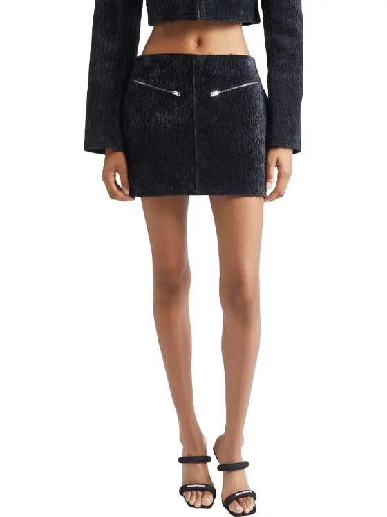Alexander Wang Low Rise Mini Skirt - Black