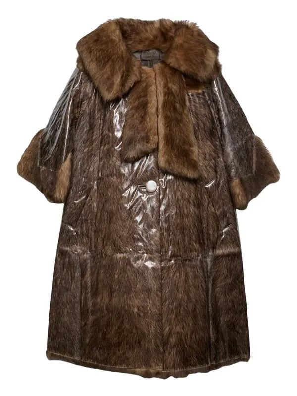 Prada Shearling Coat - Brown