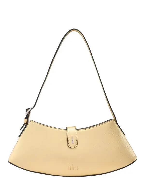 BEHNO Mini Ruth Metallic Leather Shoulder Bag - Gold