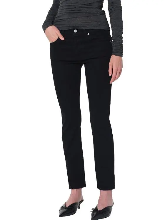 AGOLDE Cocktail Mid-rise Slim Straight Jeans - Immersion Black