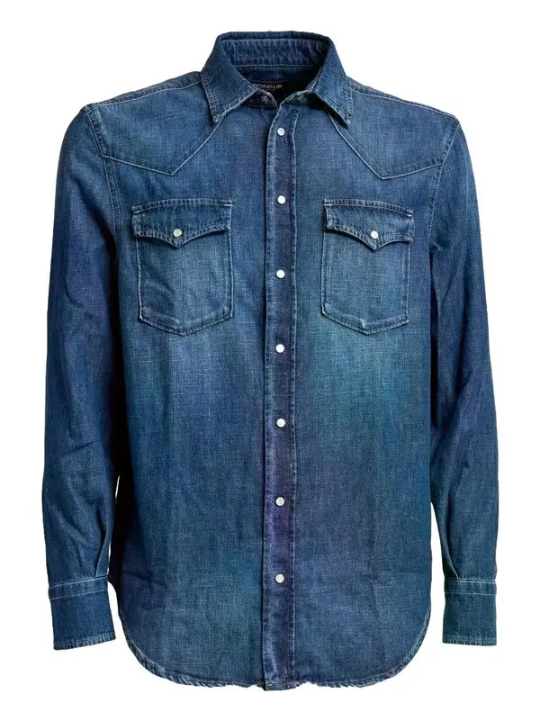 DONDUP Western Denim Shirt - Blue