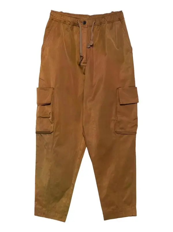 PSOPHIA Cargo-pocket Drawstring Trousers - Brown