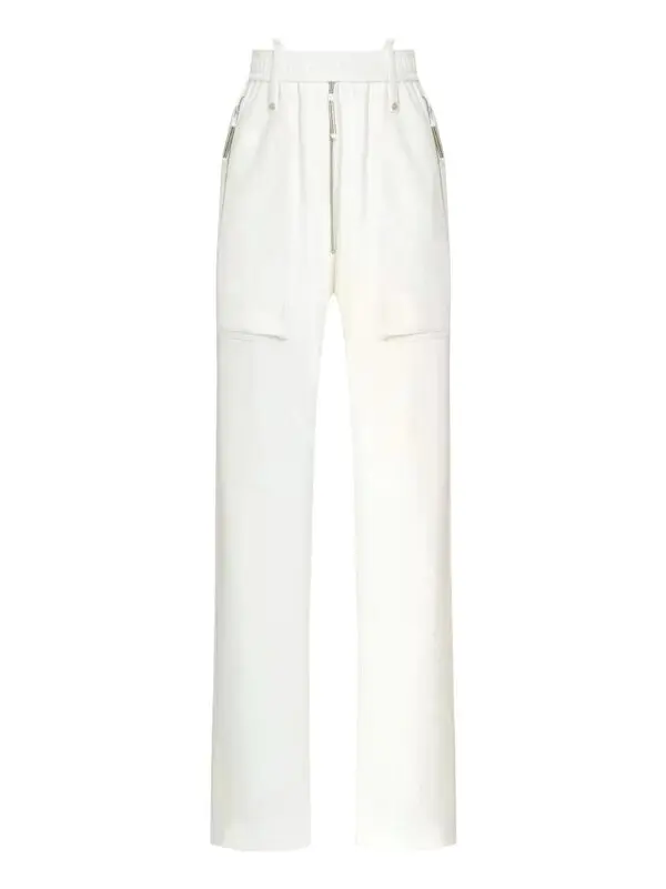 GLORIA COELHO Zip-pocket Trousers - White