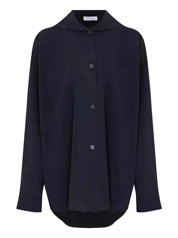 GLORIA COELHO Wide-collar Shirt - Blue