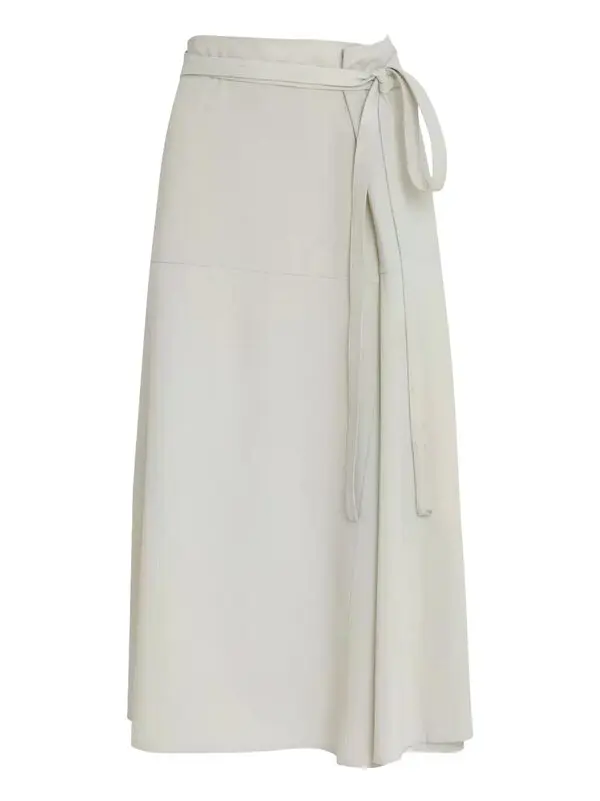 GLORIA COELHO Wrap-design Midi Skirt - White