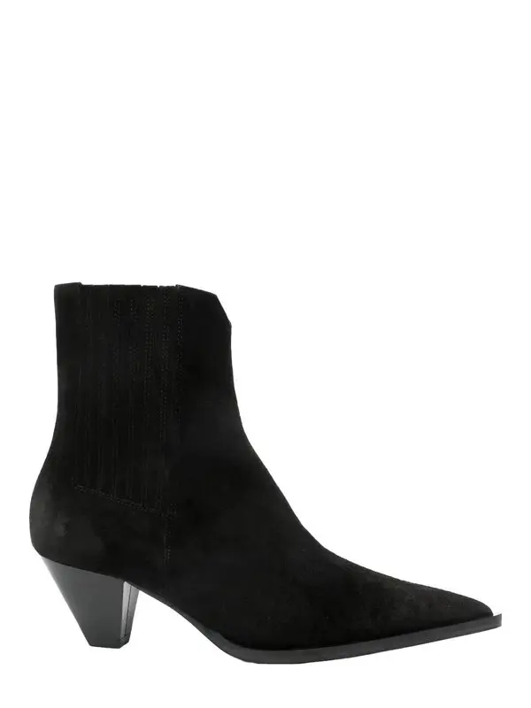 CENERE GB Leather Ankle Boots - Black