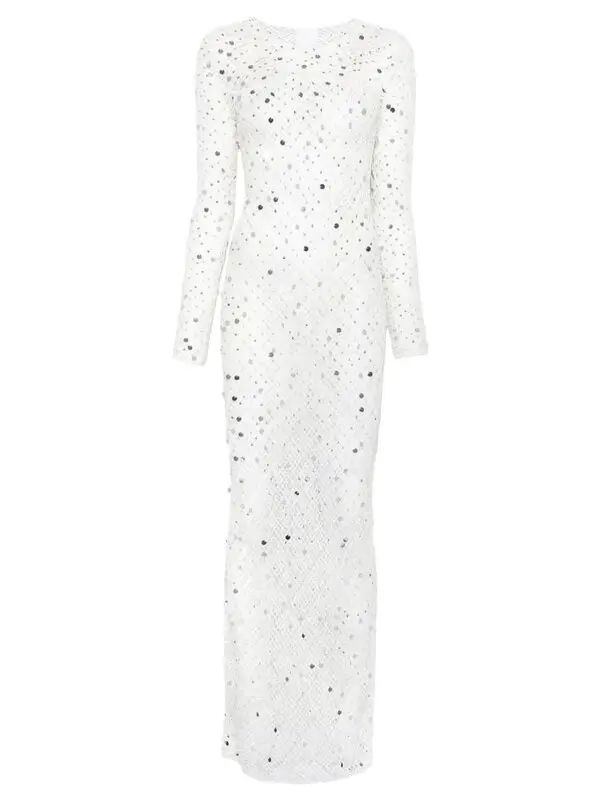 Paris Georgia Sequin-embellished Maxi Dress - Neutrals