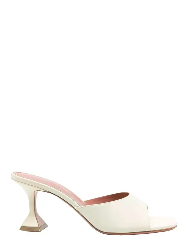 Amina Muaddi 70mm Lupita Heeled Mules - Neutrals