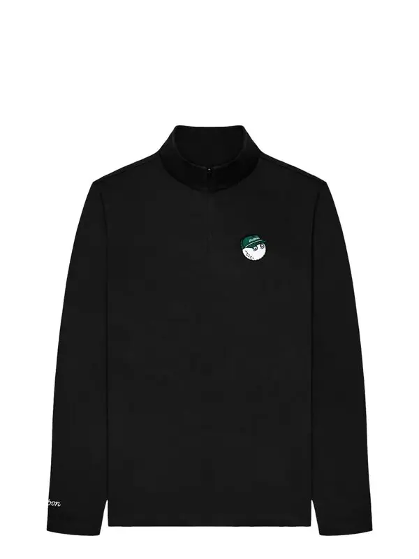 MALBON Mid-layer Zip-up Sweater - Black