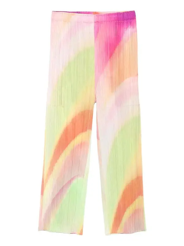 Issey Miyake Pleated Straight-leg Trousers - Pink